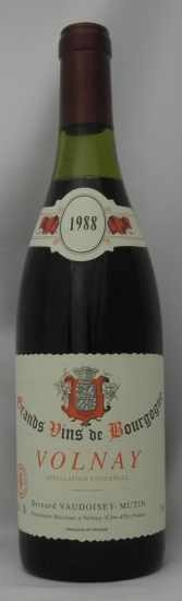 【完売】1988年 グラン ヴァン ド ブルゴーニュ ヴォルネイ ドメーヌ・ベルナール・ヴォードワゼー・ミュタンGRAND VIN DE ...