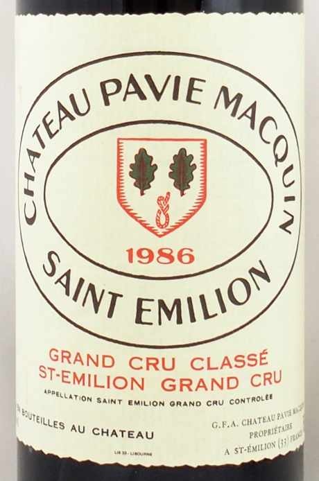 【完売】1986年 シャトー パヴィ マカン CHATEAU PAVIE MACQUIN